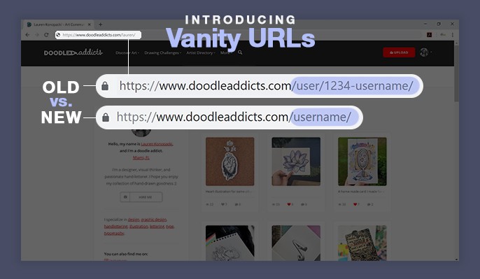 New Feature Alert: Vanity URLs are here | Doodle Addicts