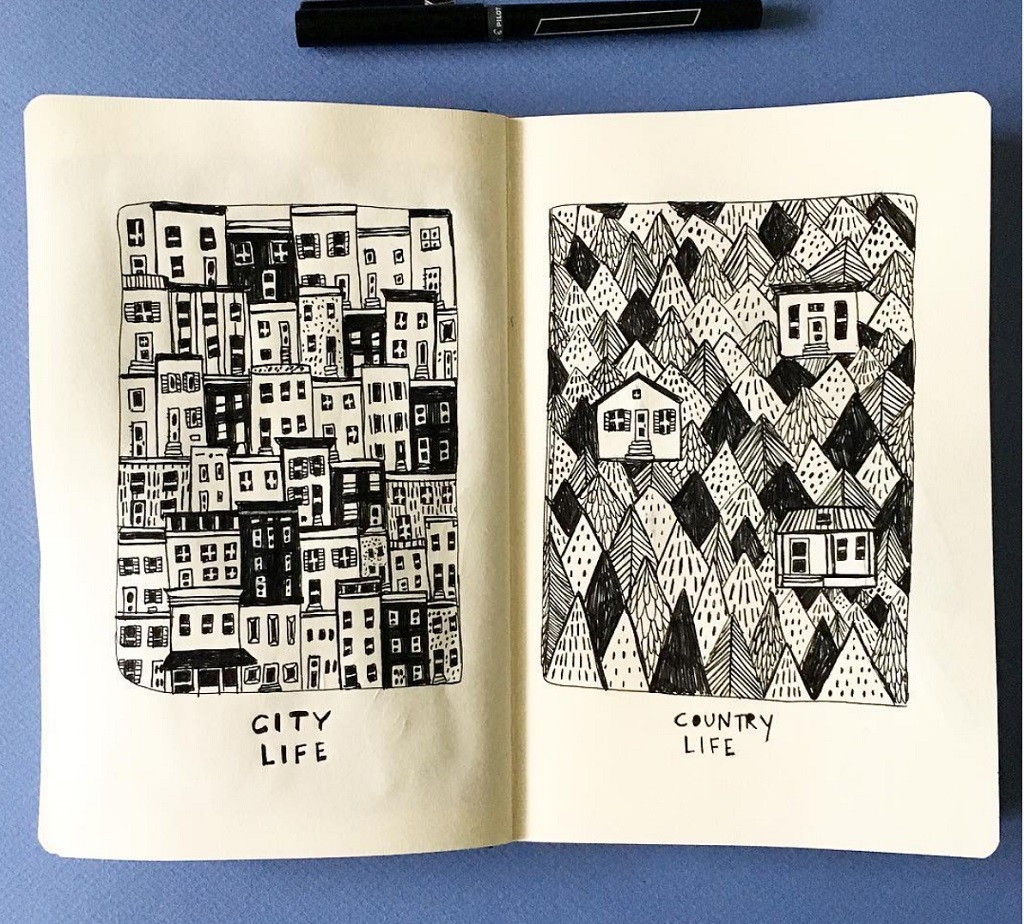 Drawn Opposites - A Sketchbook Challenge Drawing Challenge Submission ...