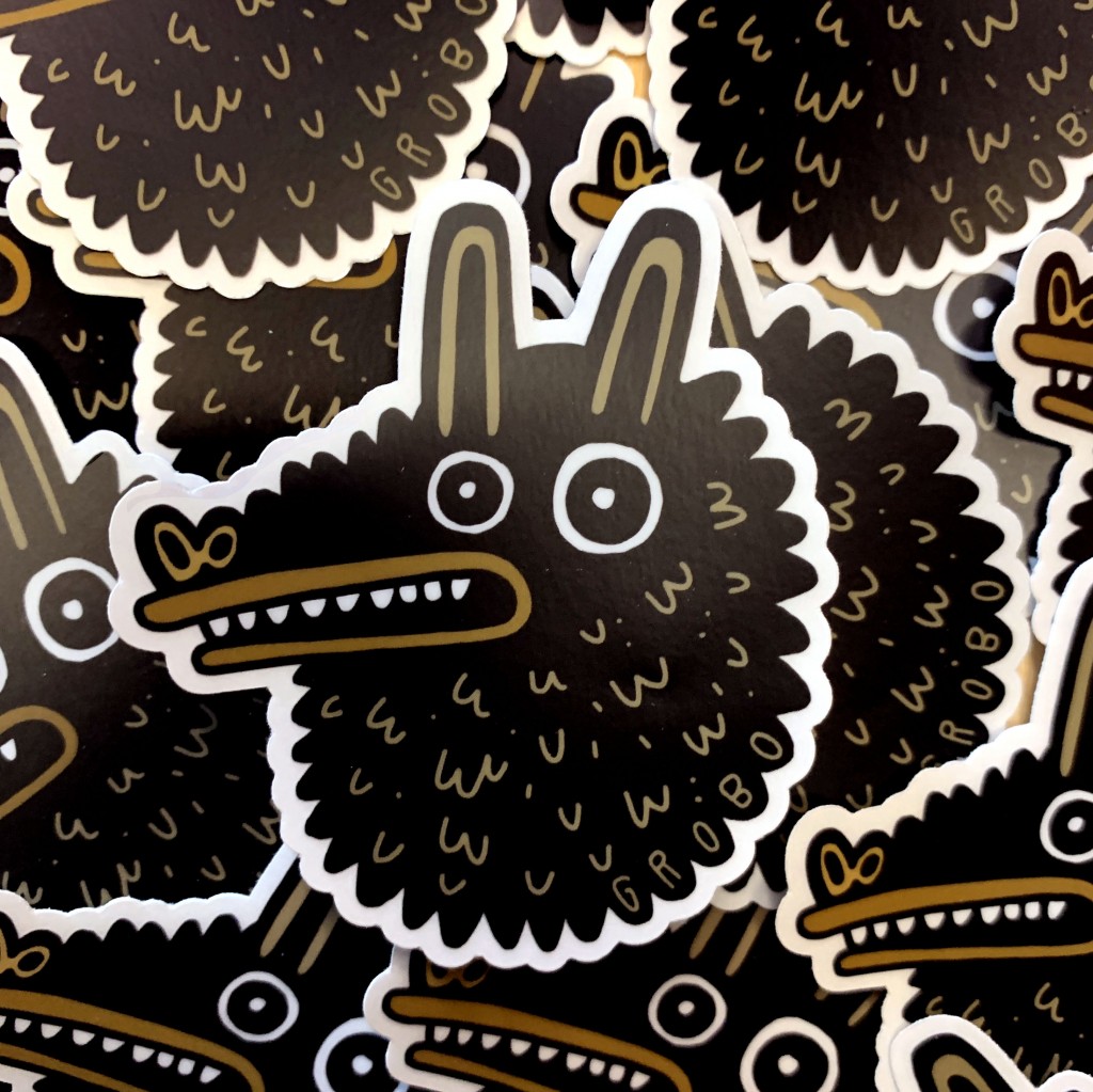 Worry Wolf - Sticker form drawing by GROBO | Doodle Addicts