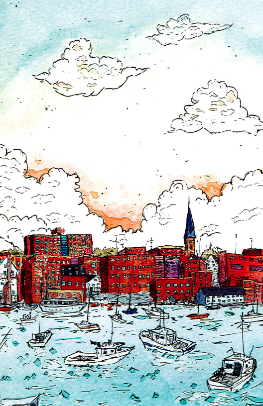 Harbor drawing by Tricia Clark | Doodle Addicts