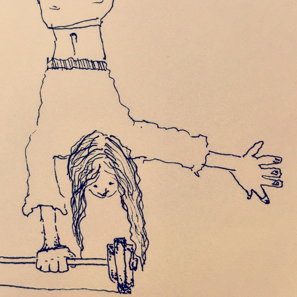 Handstand drawing by Gorky | Doodle Addicts