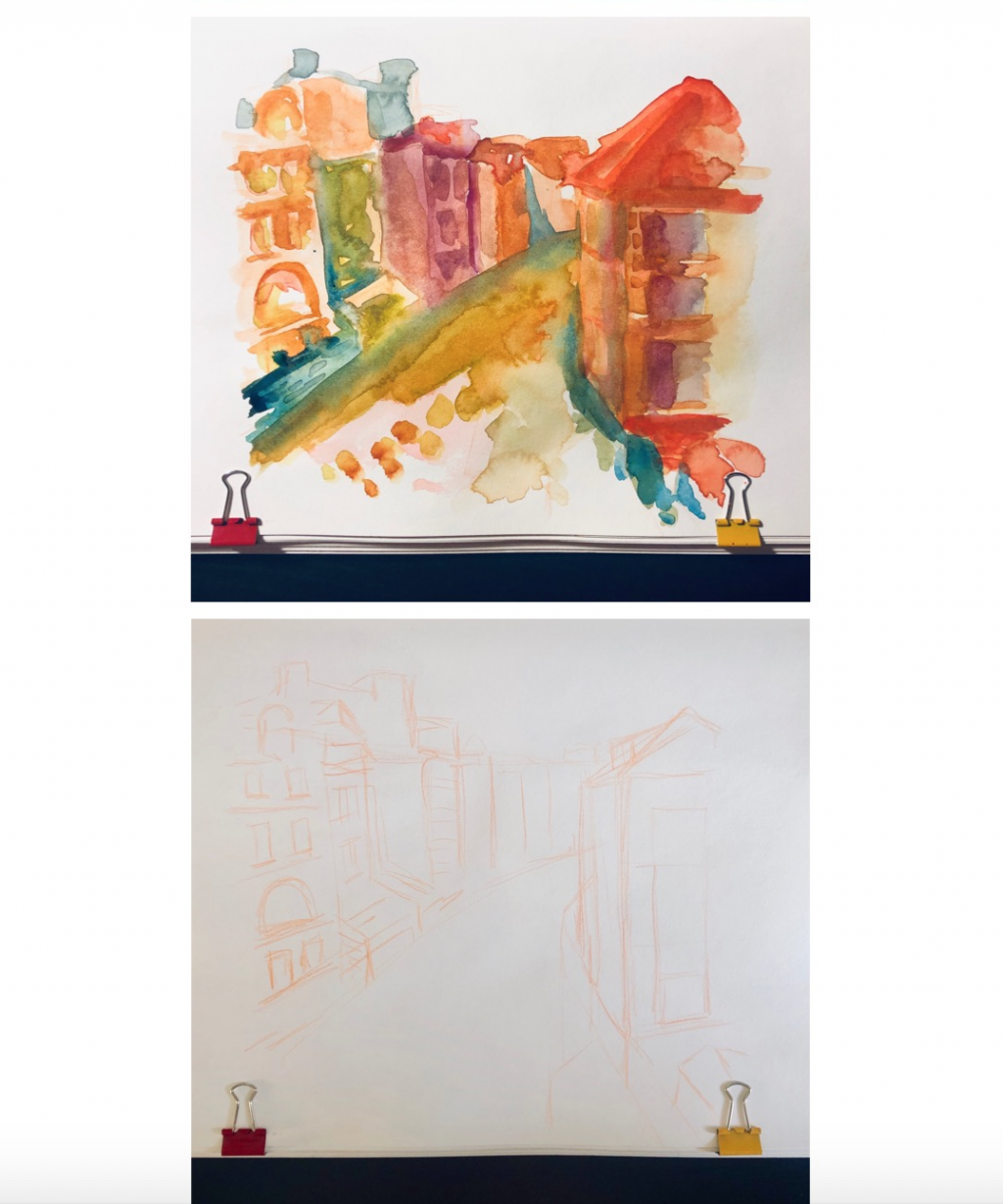 Wobbly Neighborhood drawing by Steph | Doodle Addicts