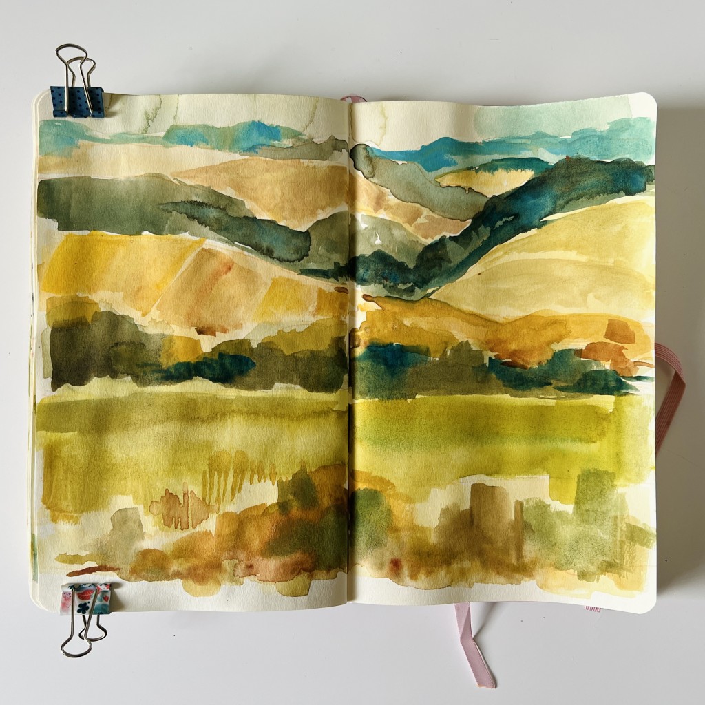 Landscape - Central California drawing by Steph | Doodle Addicts