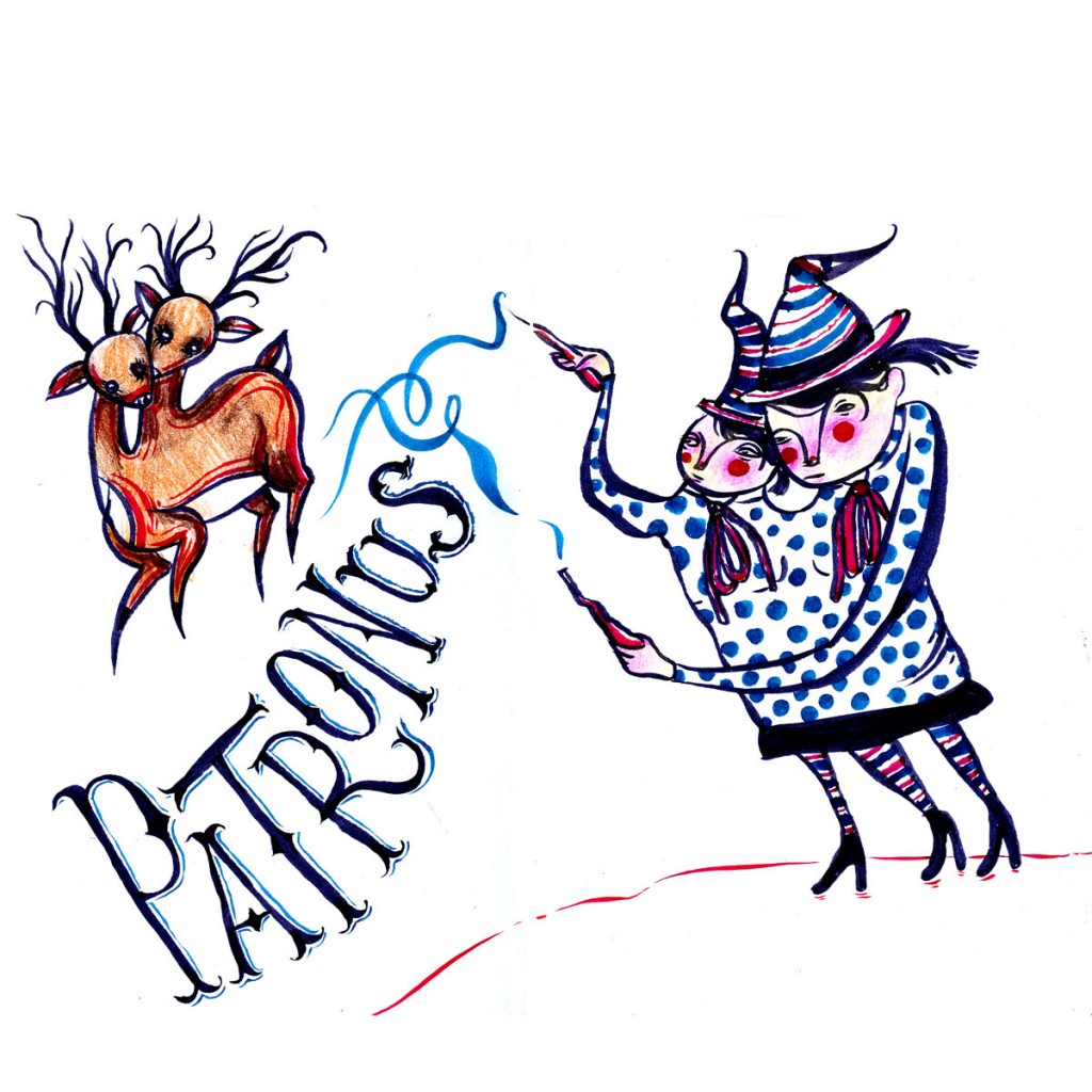 Conjoined Patronus drawing by Leah Lucci | Doodle Addicts
