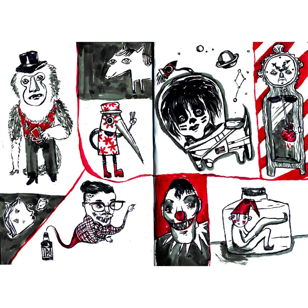 The Clutter Page drawing by Leah Lucci | Doodle Addicts