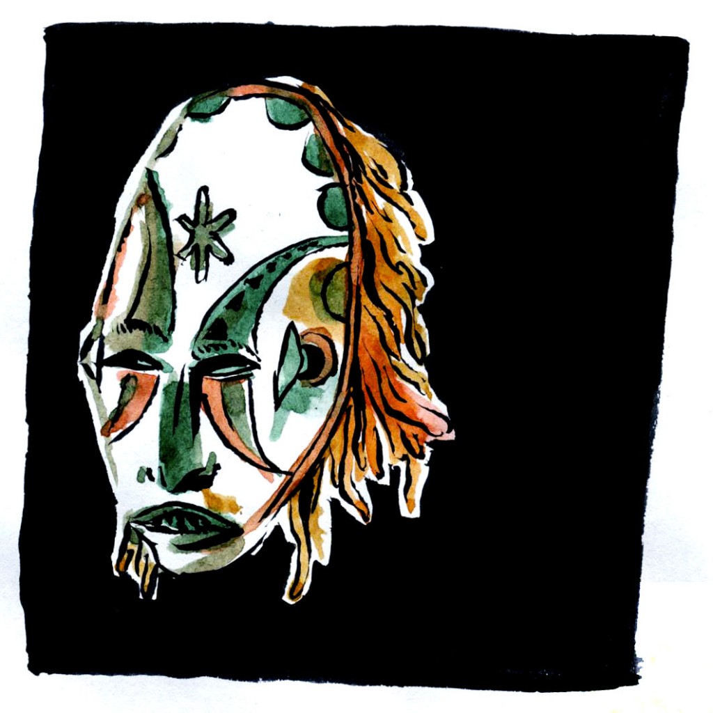 Masks, Part 1 drawing by Leah Lucci | Doodle Addicts