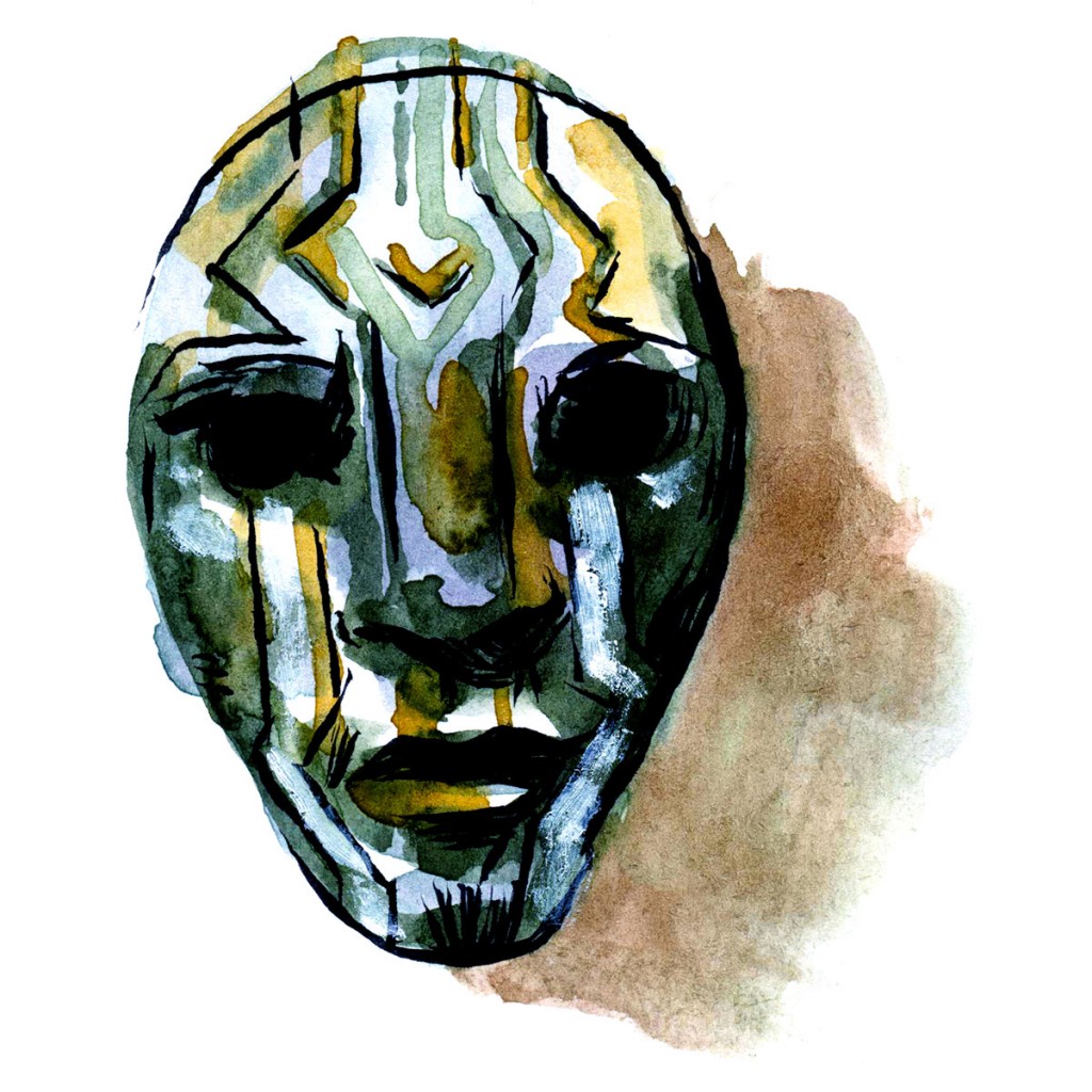 Masks, Part 1 drawing by Leah Lucci | Doodle Addicts