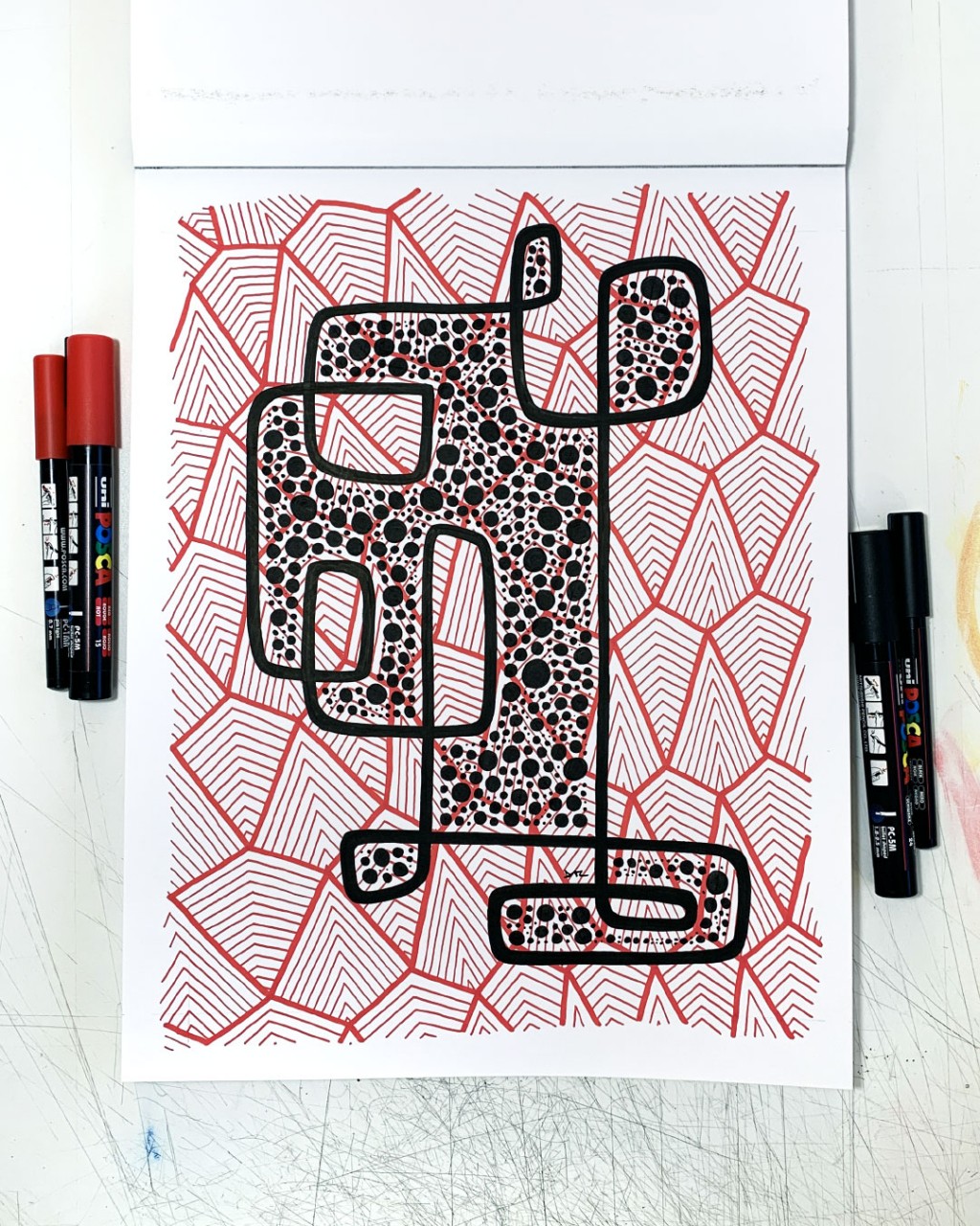 Pattern Study 30 drawing by Debbie Clapper | Doodle Addicts
