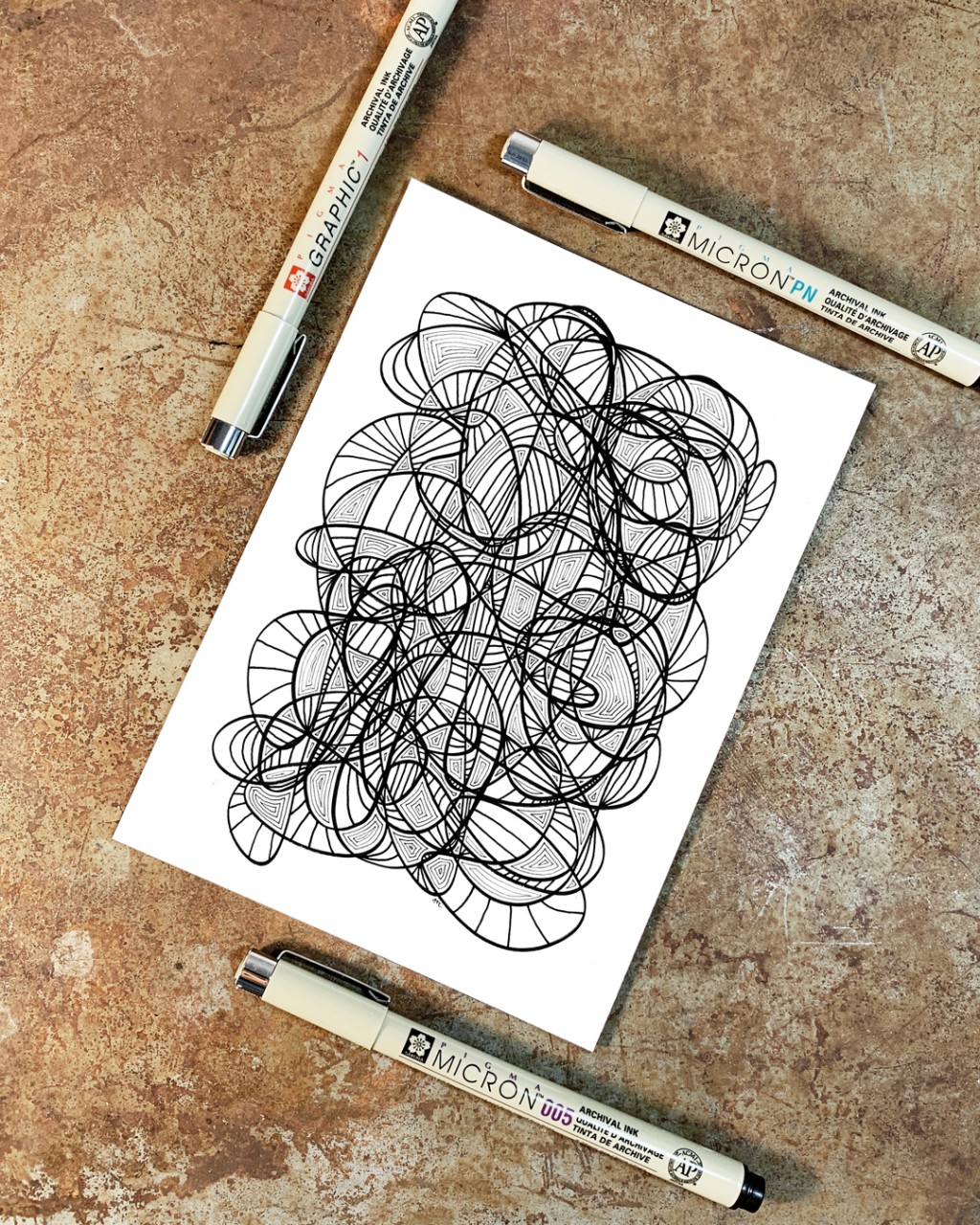 Whirlwind 21 drawing by Debbie Clapper | Doodle Addicts