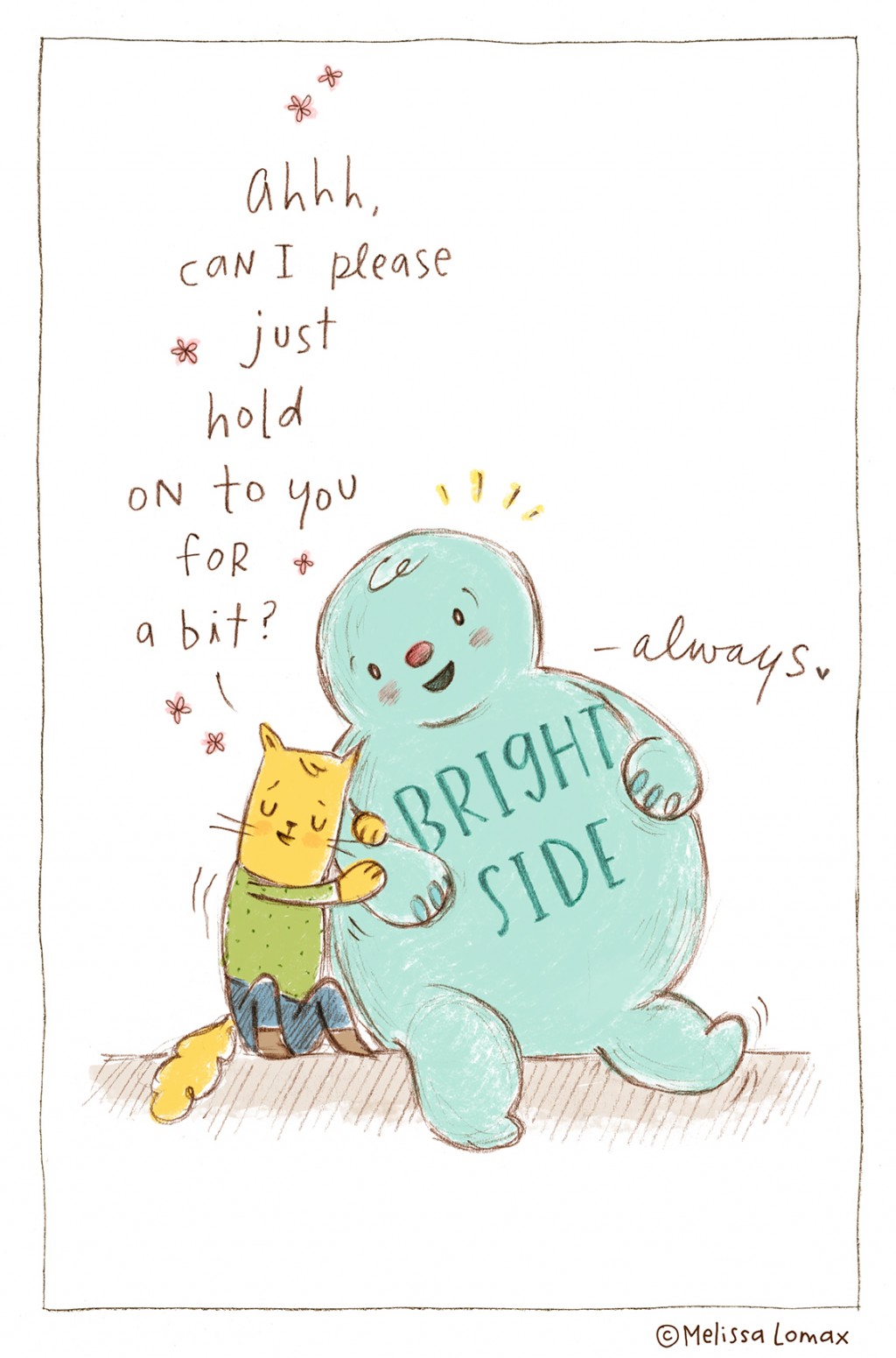 'The Bright Side' drawing by Melissa Lomax | Doodle Addicts