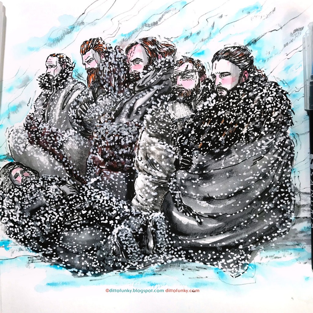 Inktober Day 04 - Freeze drawing by Christine Liu | Doodle Addicts