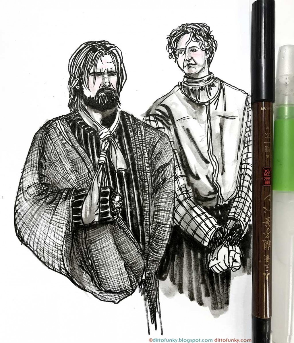 Inktober Day 19 - Sling drawing by Christine Liu | Doodle Addicts