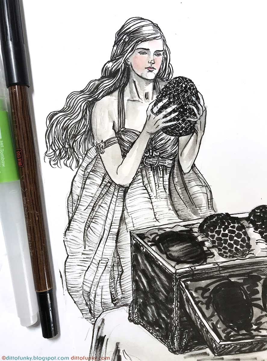 Inktober Day 21 - Treasure drawing by Christine Liu | Doodle Addicts
