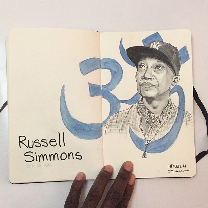 Russell Simmons drawing by MJ | Doodle Addicts