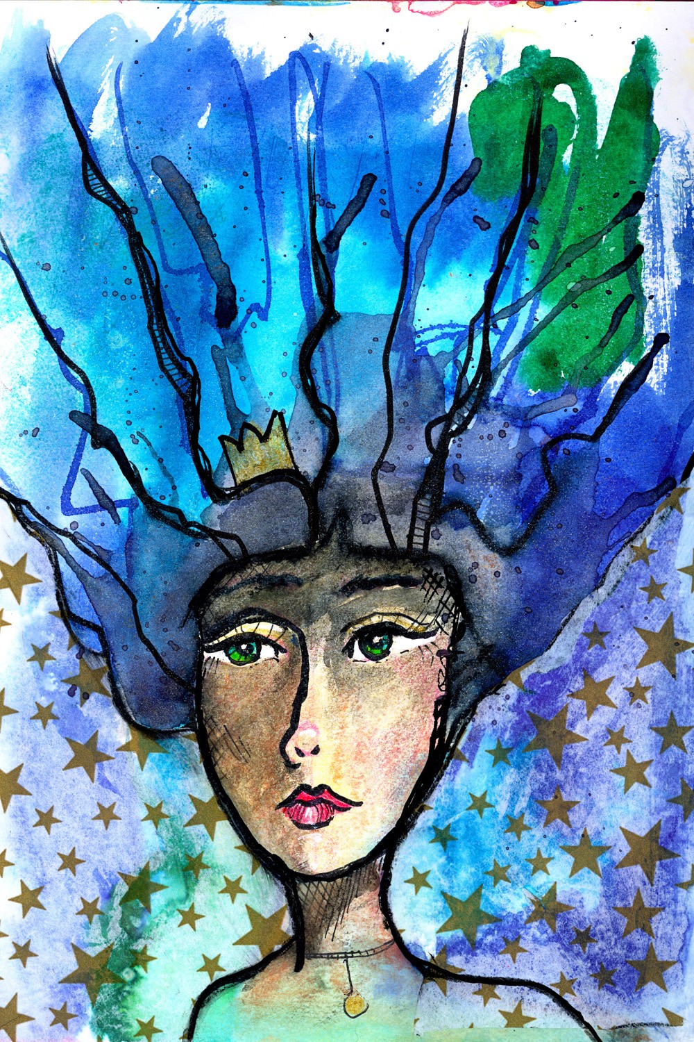 Underwater Jane drawing by Tonya Doughty | Doodle Addicts