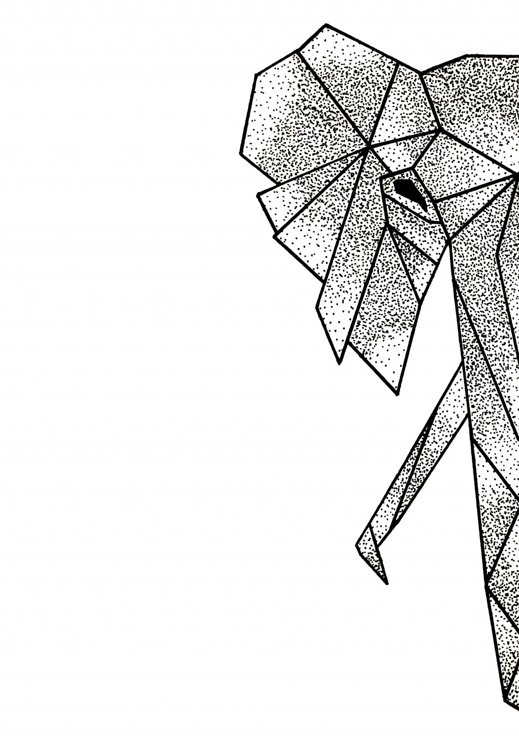 Geometric Elephant drawing by Nidhi Dwarakanath | Doodle Addicts