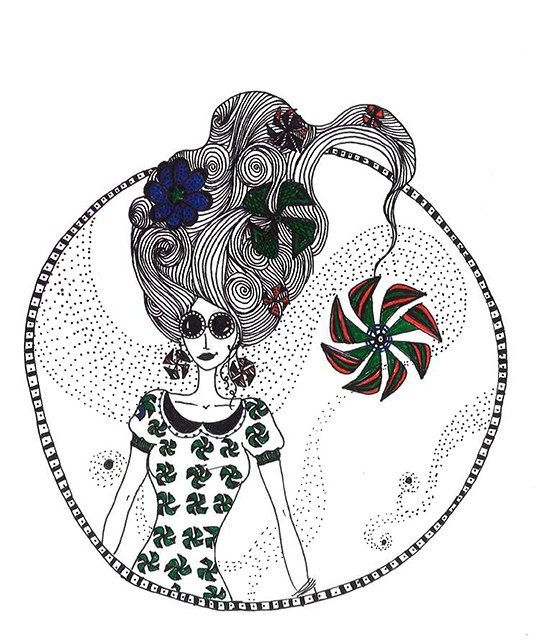 Pinwheel drawing by Medha Kulkarni | Doodle Addicts