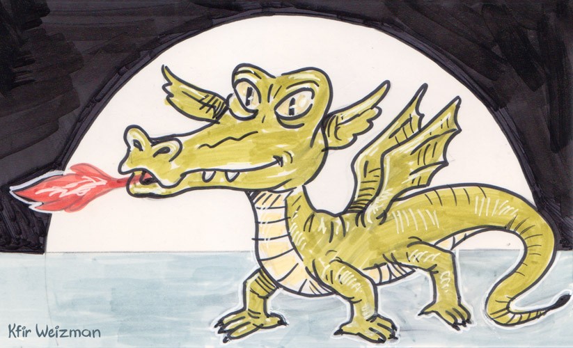 The Little Dragon drawing by Kfir Weizman | Doodle Addicts