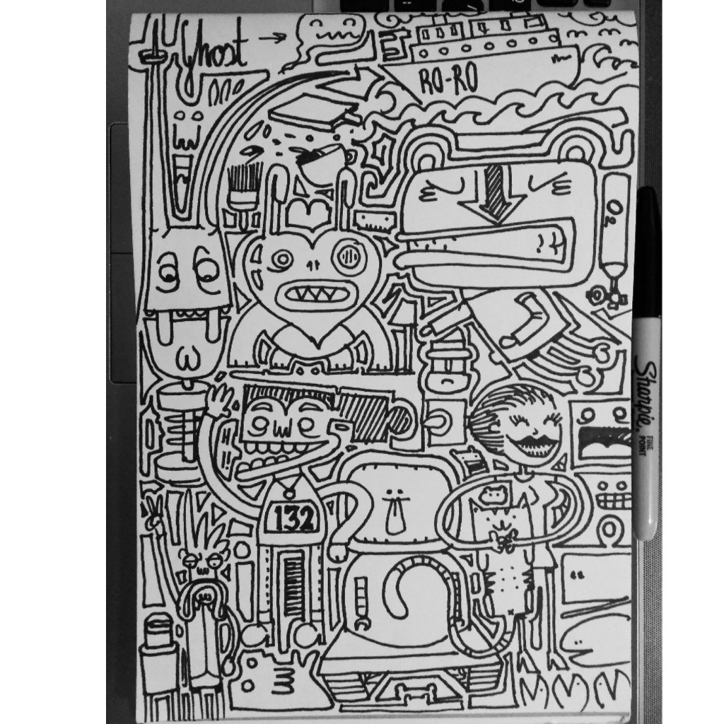 Night doodle. drawing by Terlik Santral | Doodle Addicts