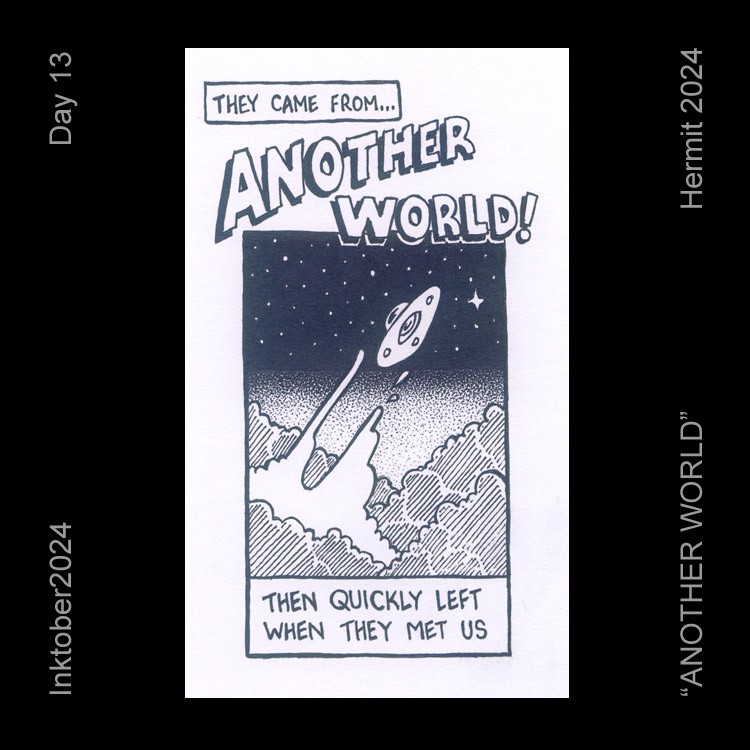 ANOTHER WORLD drawing by Hermit | Doodle Addicts