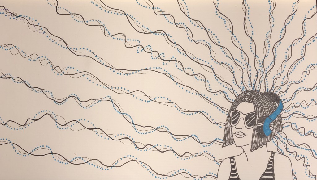 Music creates waves drawing by Ashima Bawa | Doodle Addicts