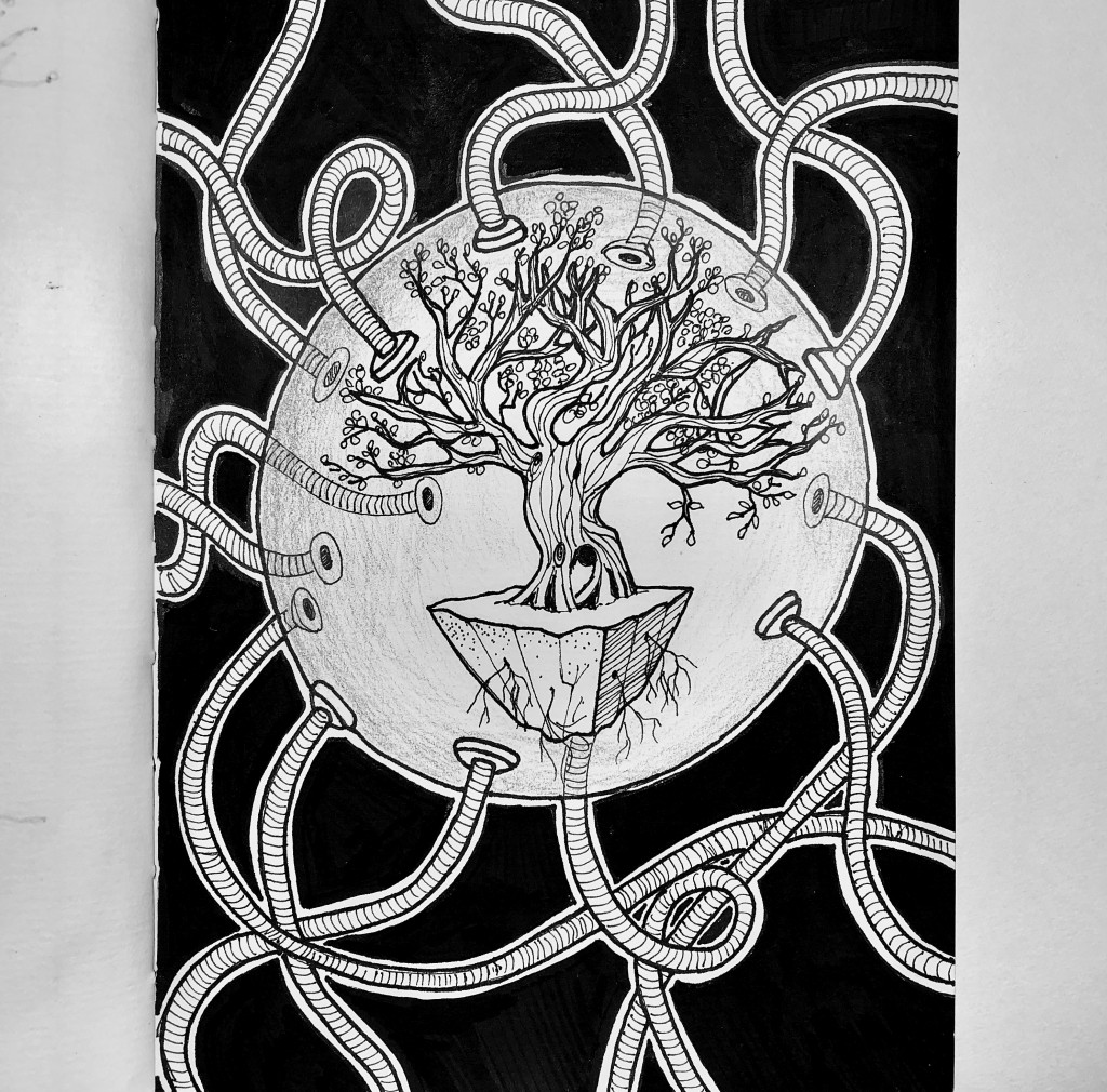 Wired drawing by Ashima Bawa | Doodle Addicts