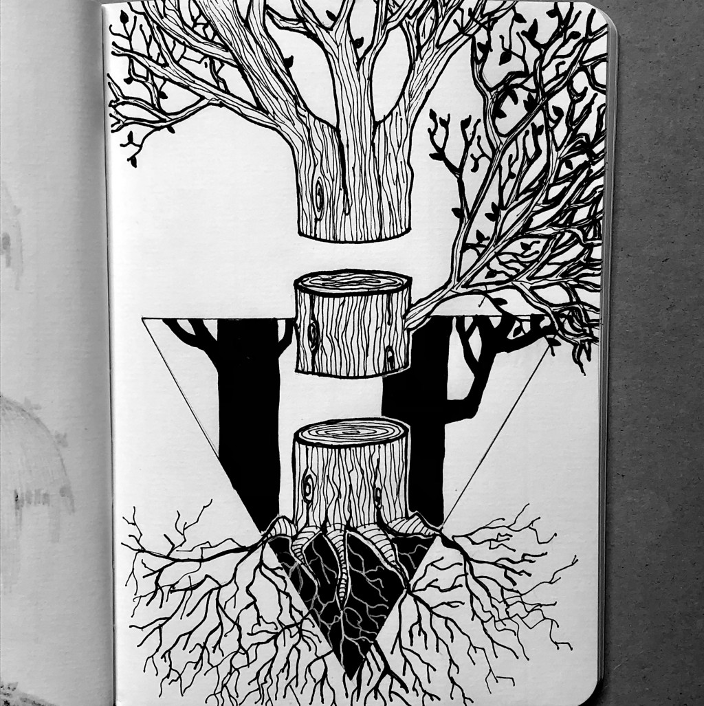 Layers drawing by Ashima Bawa | Doodle Addicts