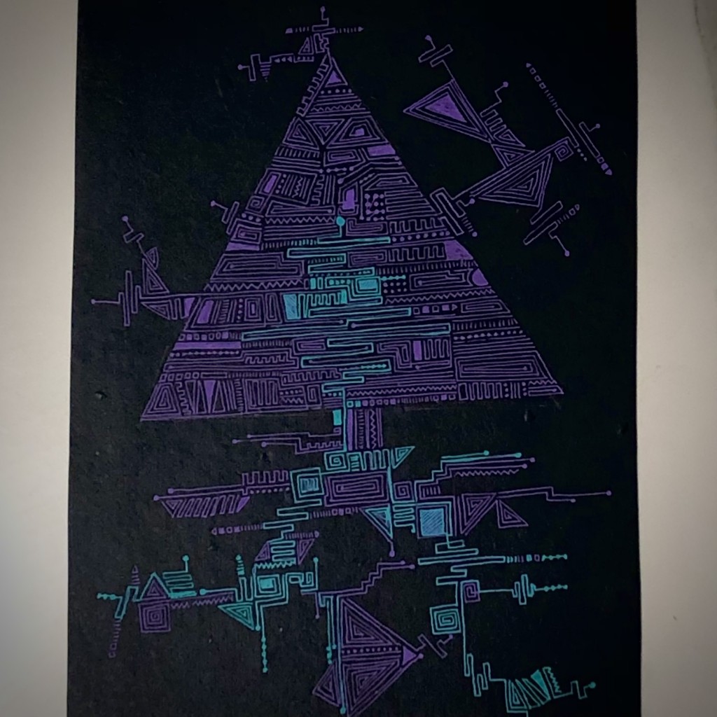 Psychedelic triangle drawing by Ashima Bawa | Doodle Addicts