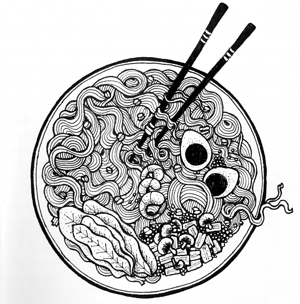 Noodle doodle drawing by Ashima Bawa | Doodle Addicts