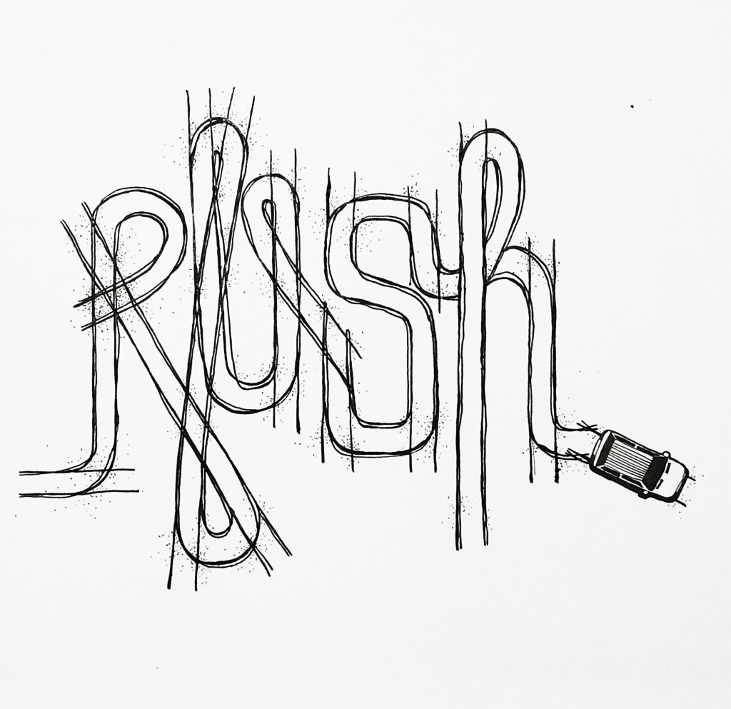 Rush hour drawing by Ashima Bawa | Doodle Addicts