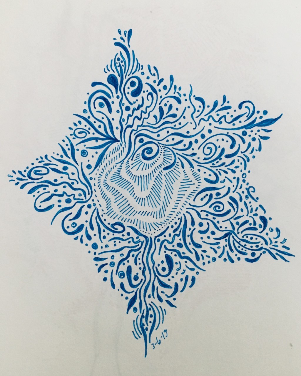 Blue Star drawing by L K M | Doodle Addicts