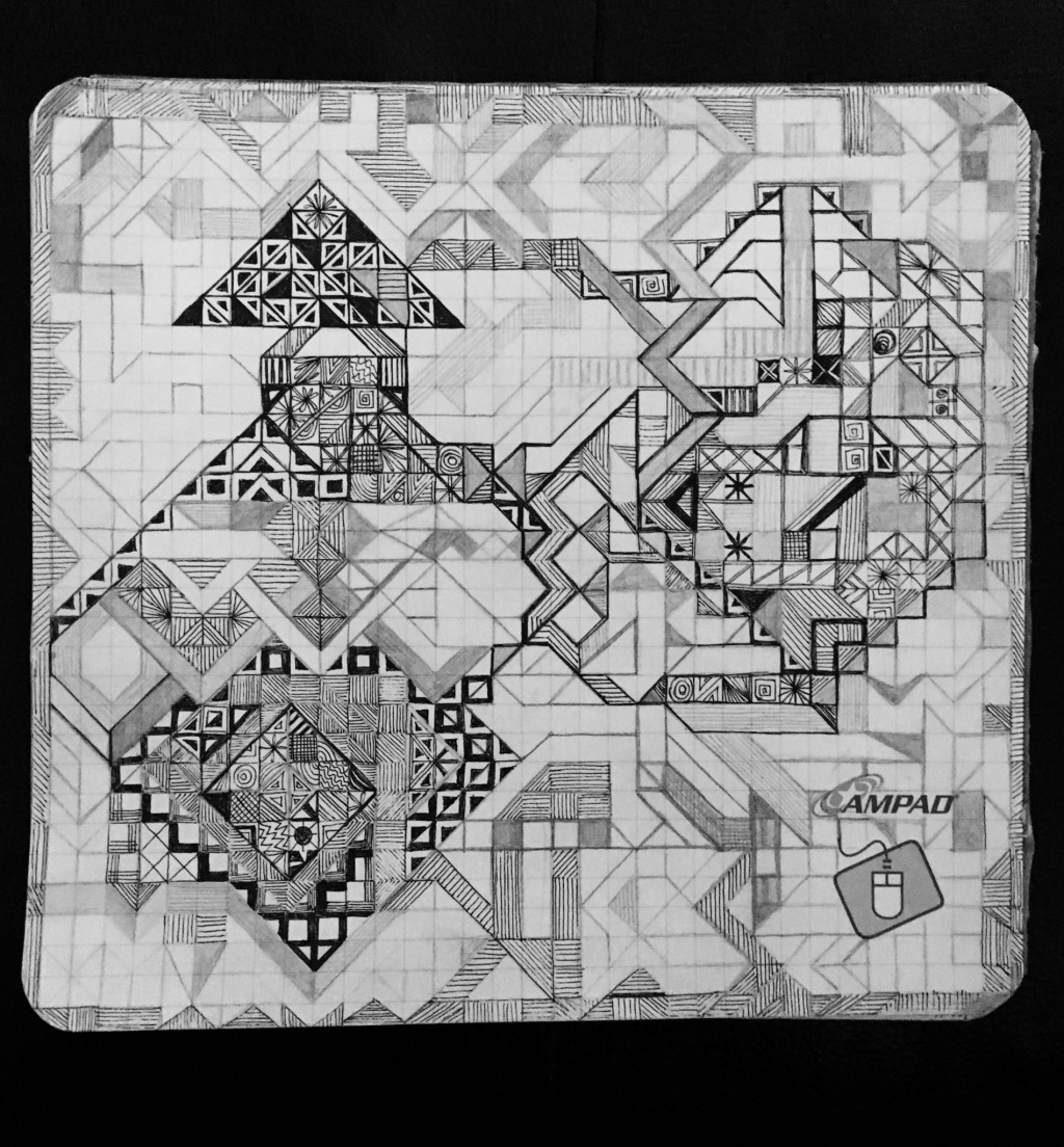 Grid Doodle drawing by L K M | Doodle Addicts