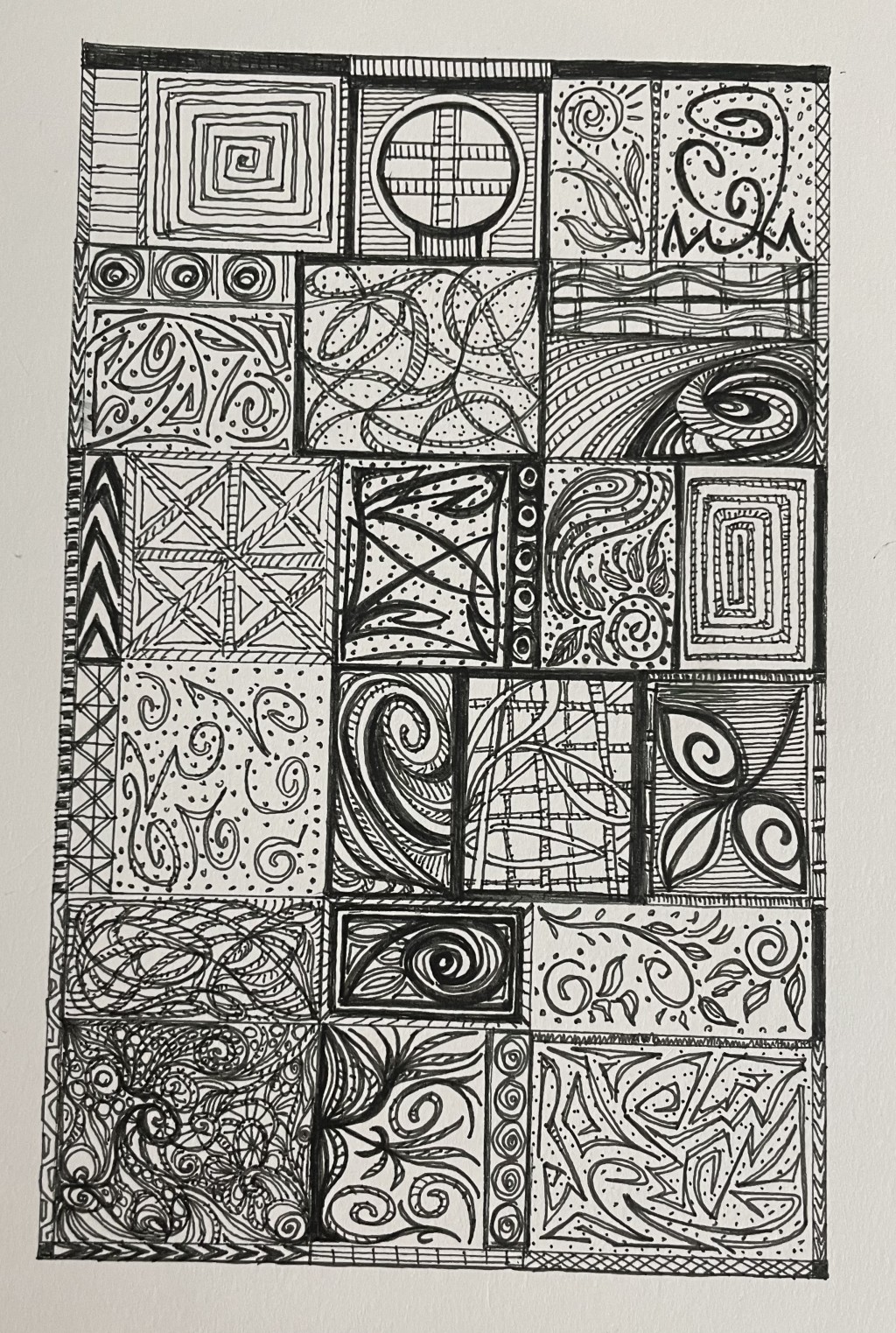 Doodle Quilt drawing by L K M | Doodle Addicts