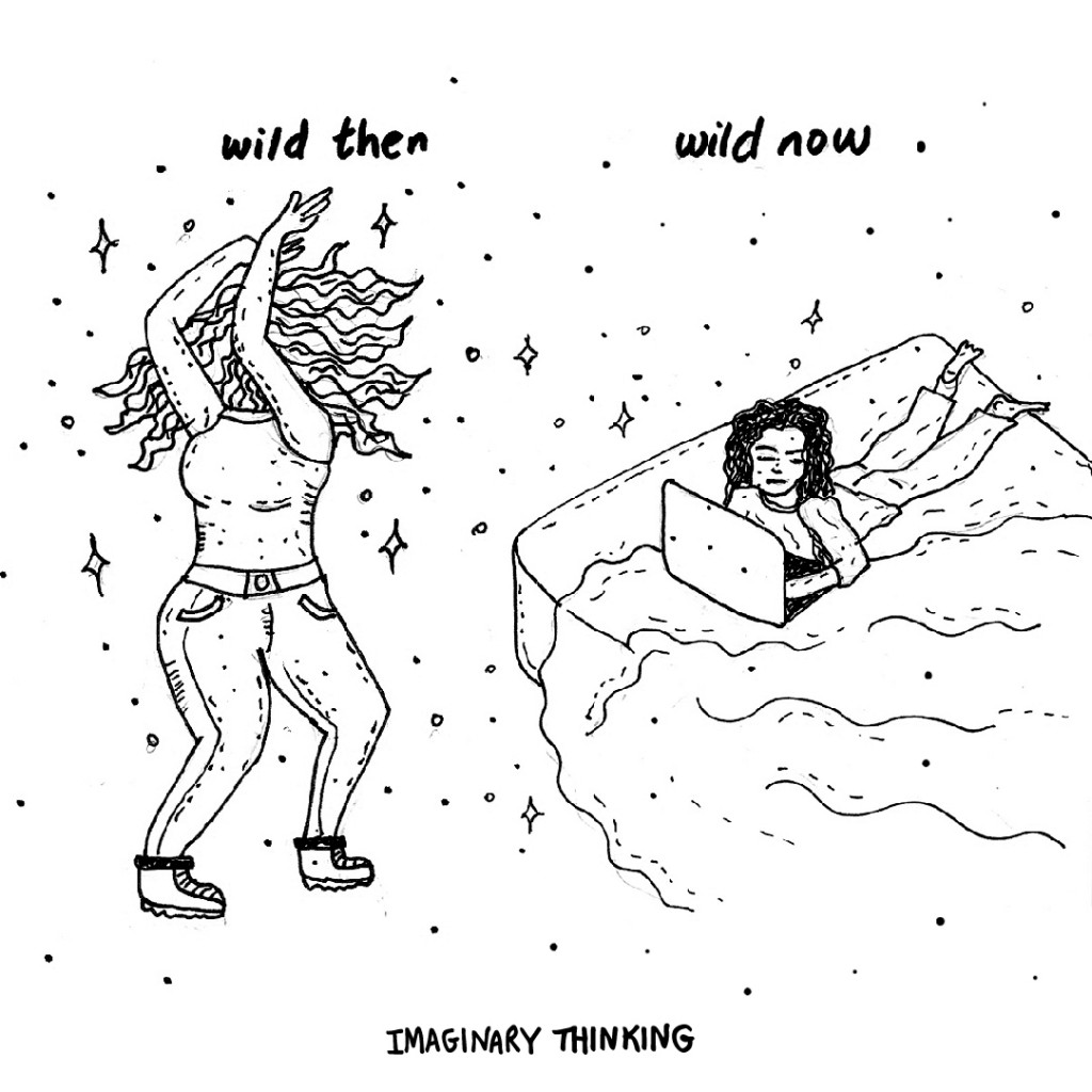 Wild then, wild now drawing by Imaginary Thinking | Doodle Addicts