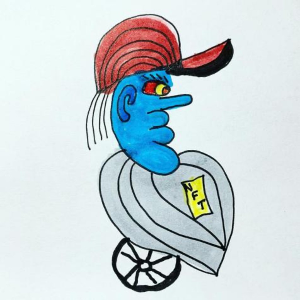 Blue Nifty drawing by Steve Martinez | Doodle Addicts