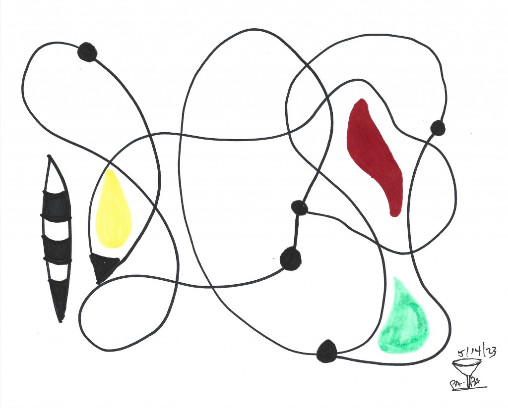 Martini-Miro' drawing by Steve Martinez | Doodle Addicts