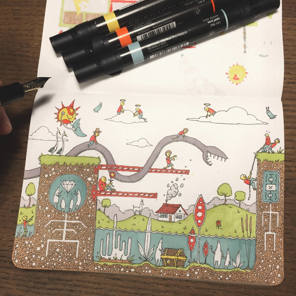 "Redledge" - Doodle Addicts Sketchbook Drawing #2 drawing by Junkyard ...