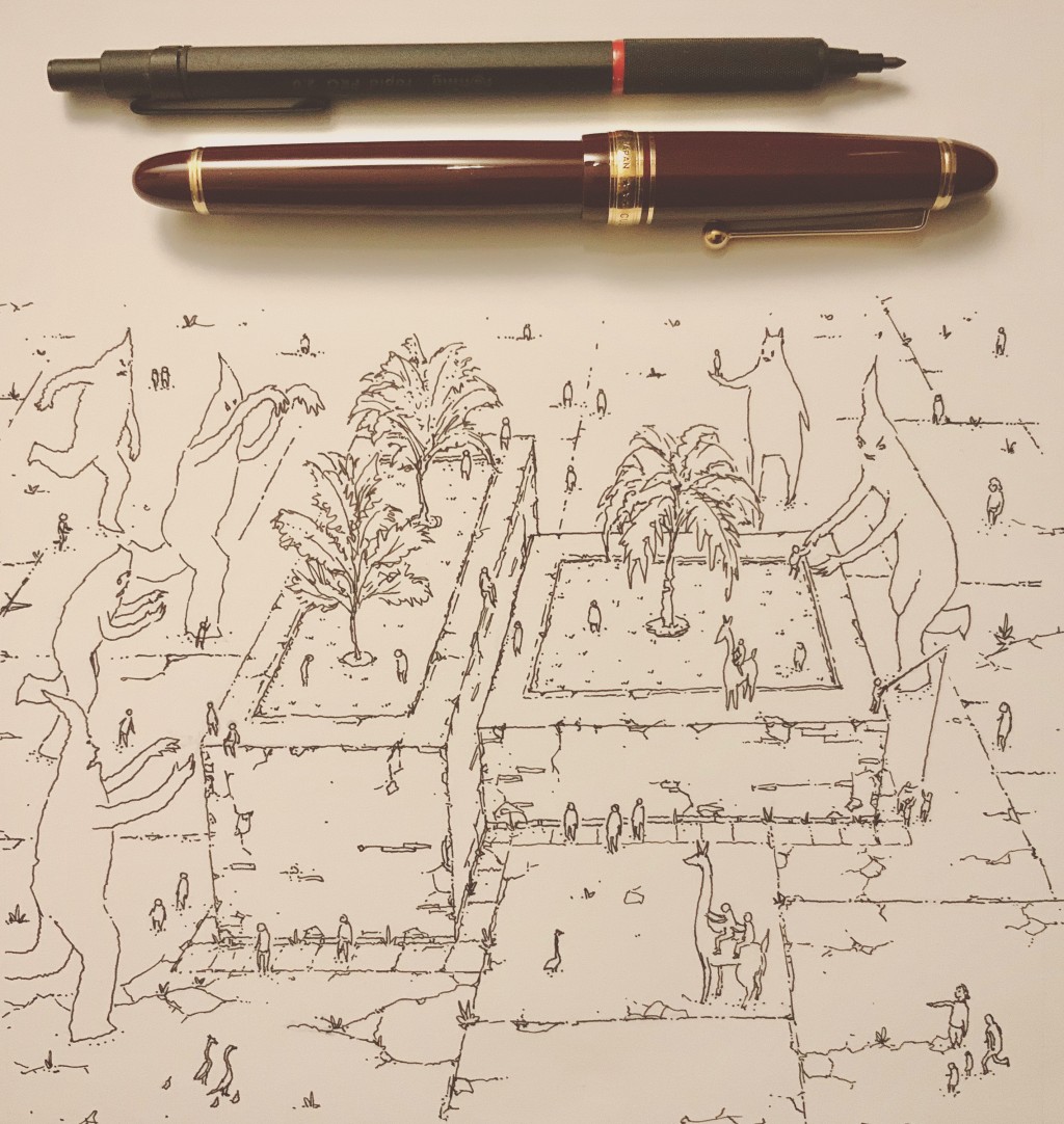 Monster Garden drawing by Junkyard Sam | Doodle Addicts