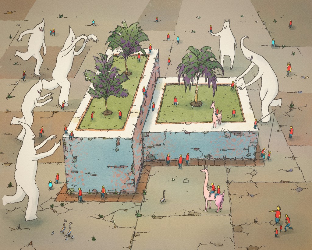 Monster Garden (color) drawing by Junkyard Sam | Doodle Addicts