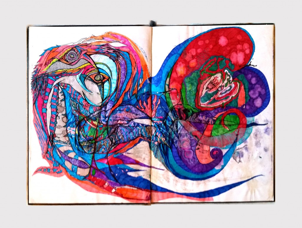 Sketchbook - heart trails drawing by Indira IOFEYE | Doodle Addicts