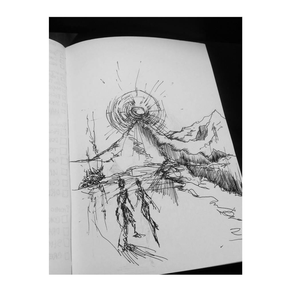 Dreamscape sketching drawing by Indira IOFEYE | Doodle Addicts