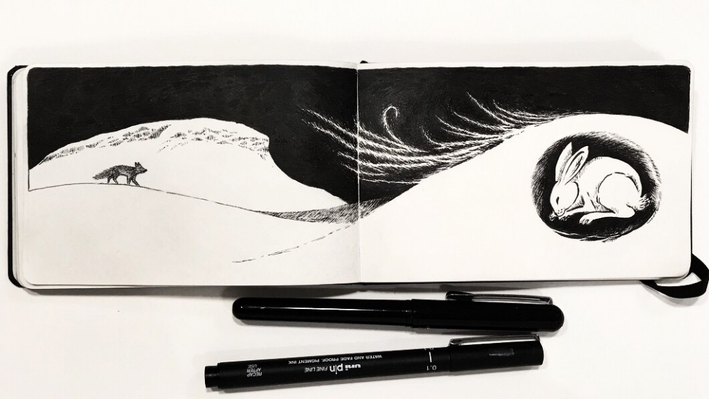 Rabbits hide-out drawing by Kimmo Oja | Doodle Addicts