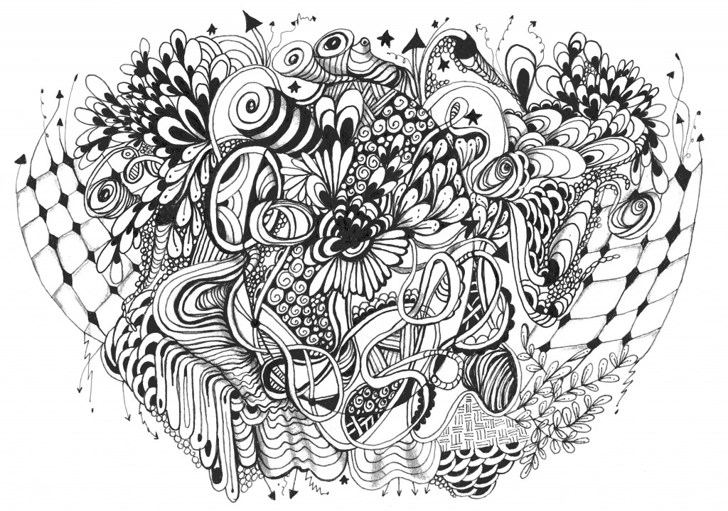 Pen and Ink Swirls drawing by Celeste | Doodle Addicts