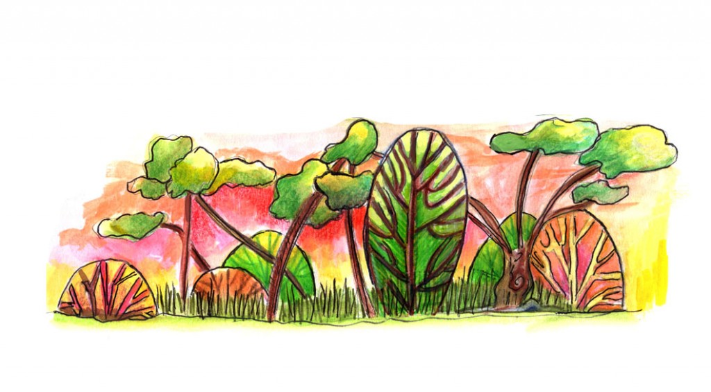 Blooming Nature Color Drawing drawing by Celeste | Doodle Addicts