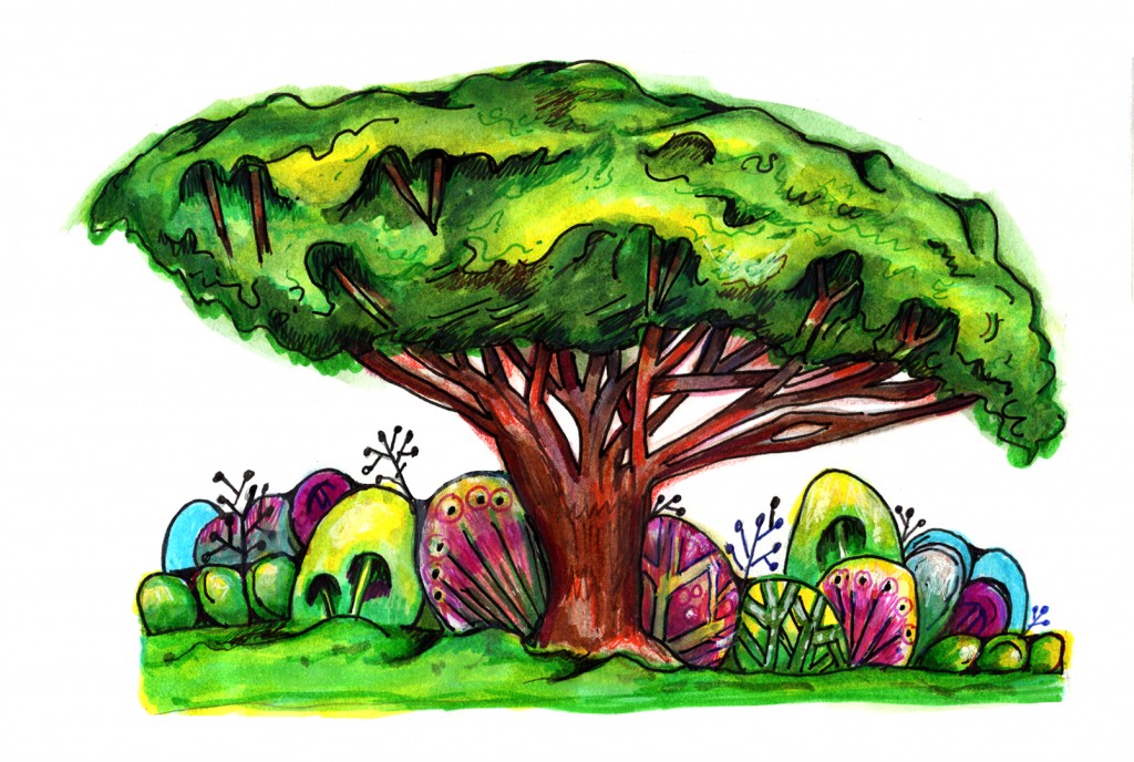 Summer Tree drawing by Celeste | Doodle Addicts
