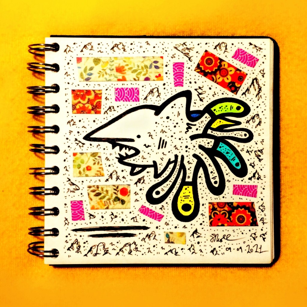 “Lusca Song”, September 2021. drawing by Bleu Hope | Doodle Addicts