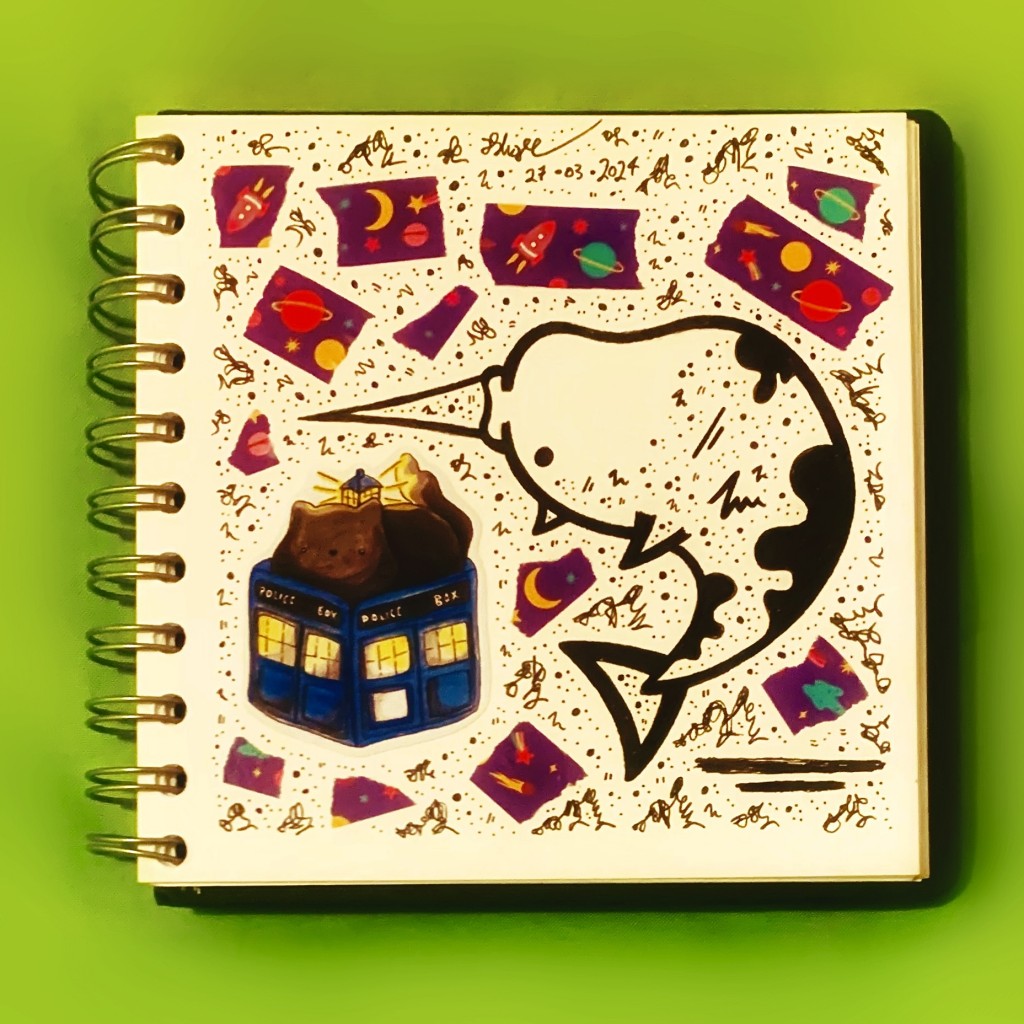 “Saying Goodnight When You’re An Alien”, March 2024. drawing by Bleu ...