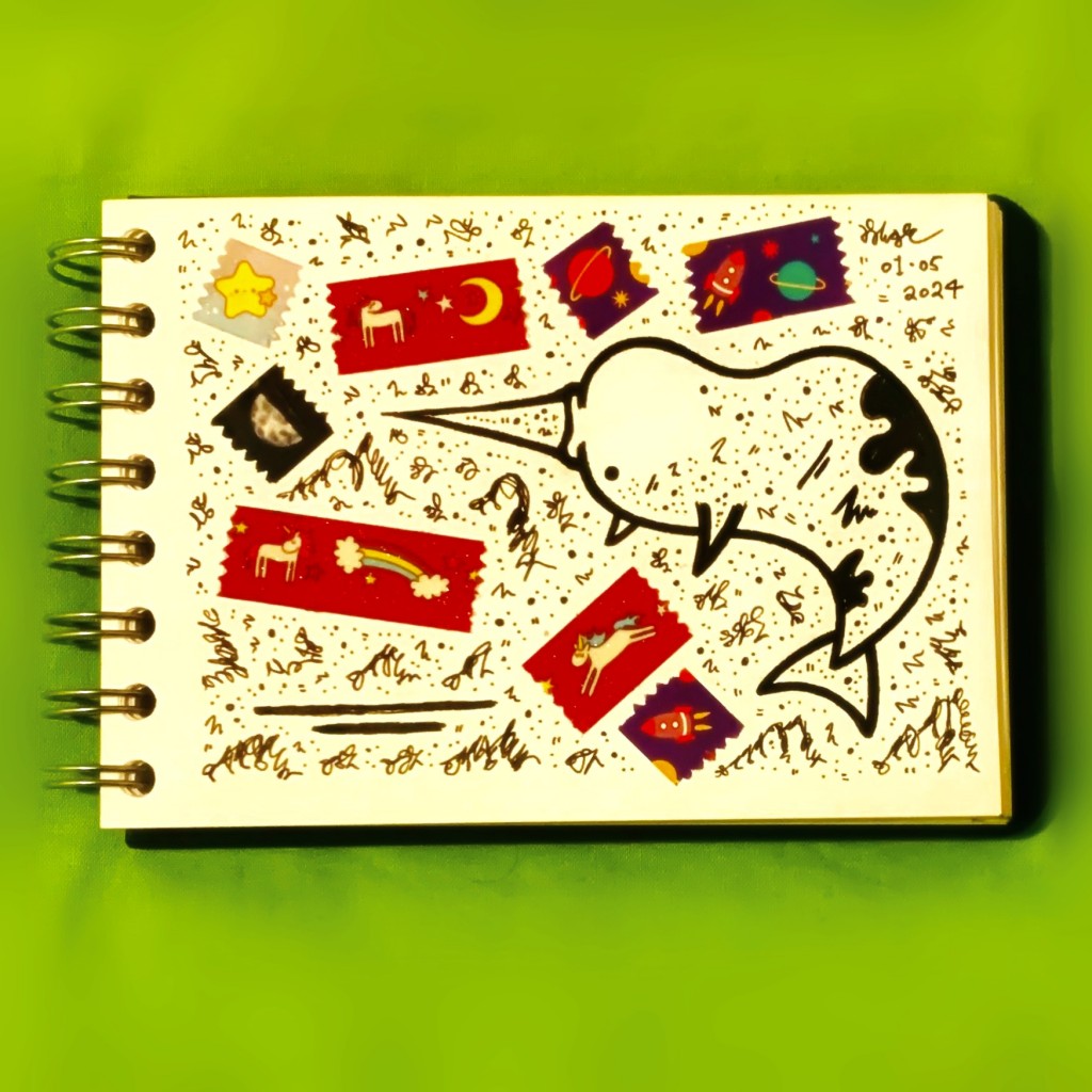 “May Day Rave Song”, May 2024. drawing by Bleu Hope | Doodle Addicts