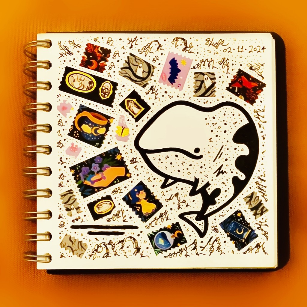 “Ritual Disconnect”, November 2024. drawing by Bleu Hope | Doodle Addicts