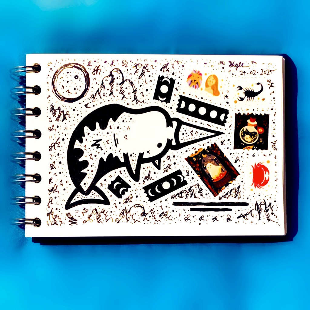 “Chaotic Discipline”, February 2025. drawing by Bleu Hope | Doodle Addicts